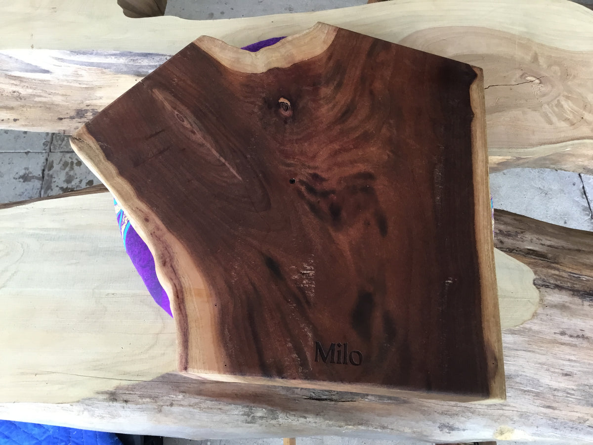 Milo charcuterie board 14.5”x15”x4/4 – Kamuela Hardwoods