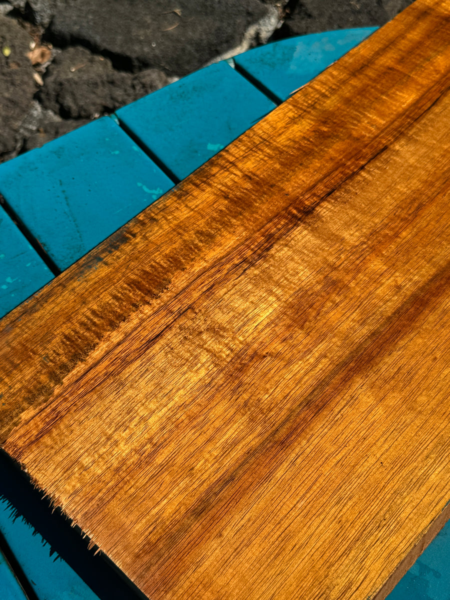 Curly Koa Slab 22”x8 7/8”x1” – Kamuela Hardwoods