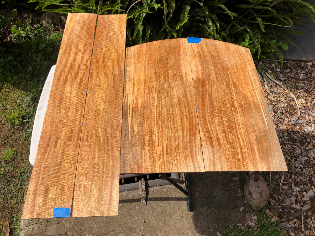 Ultra Curly Mango Jumbo Guitar set 4 pieces – Kamuela Hardwoods
